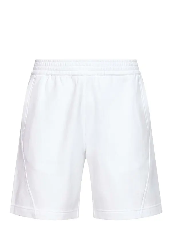 Givenchy White Brushed Cotton Couture Seam Bermuda Shorts - Multicolor