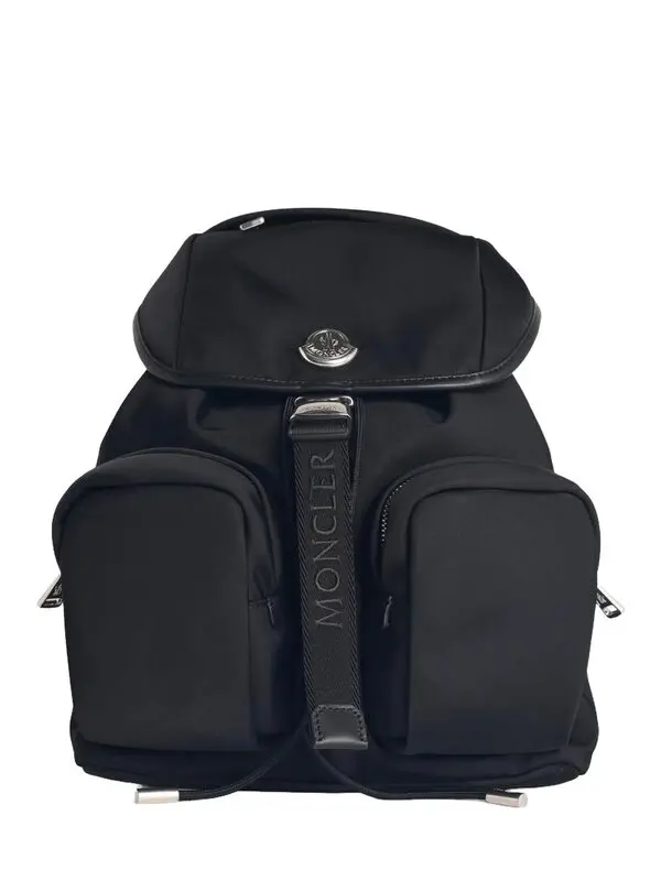 Moncler Nylon Backpack With Leather Trim - Multicolor