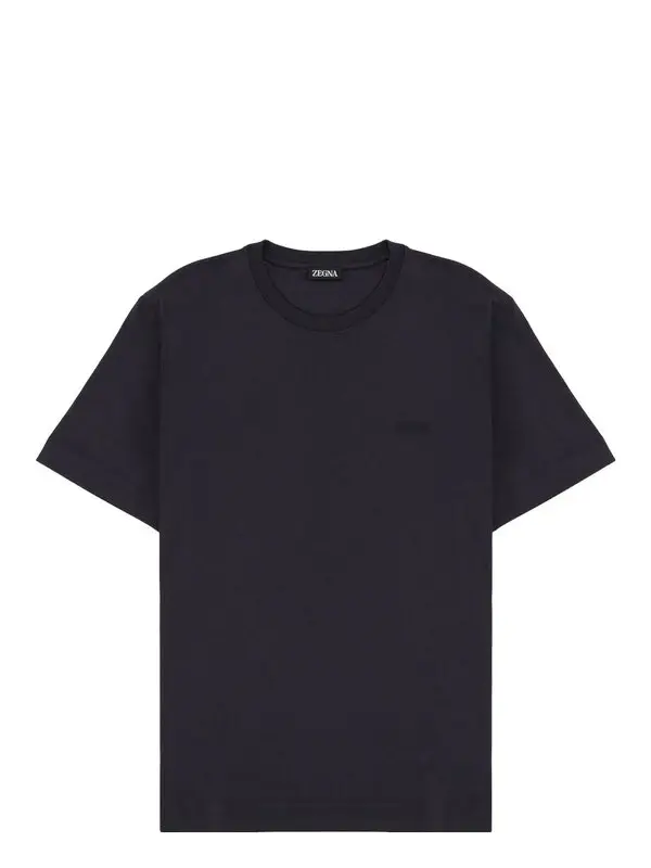 Zegna T-shirt With Logo - Black