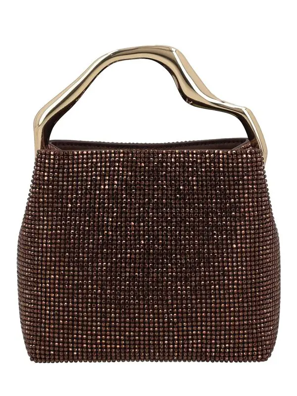 Cult Gaia Solene Mini Embellished Bag - Brown