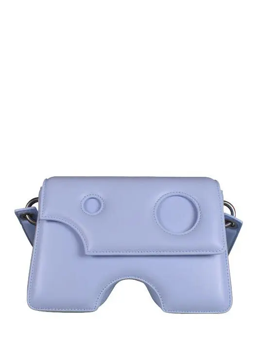 Off-White Calf Leather Shoulder Bag - Blue