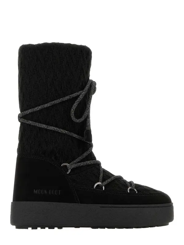 Moon Boot Fabric S X Guest In Residence Ltrack Boots - Black
