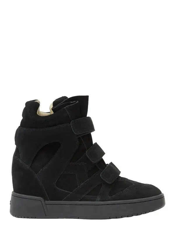 Isabel Marant Étoile Black Suede High Top Sneakers - Multicolor