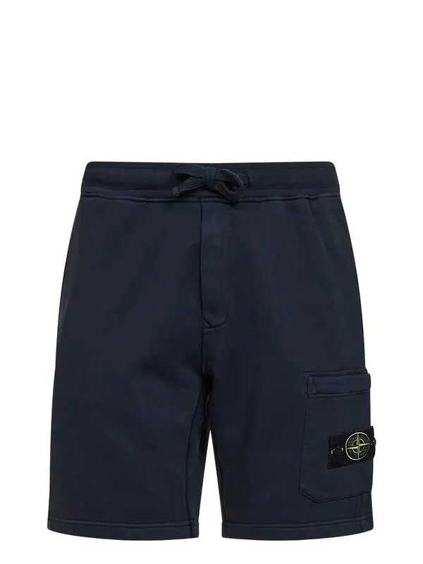 Stone Island Organic Cotton Fleece Jogger Shorts - Multicolor