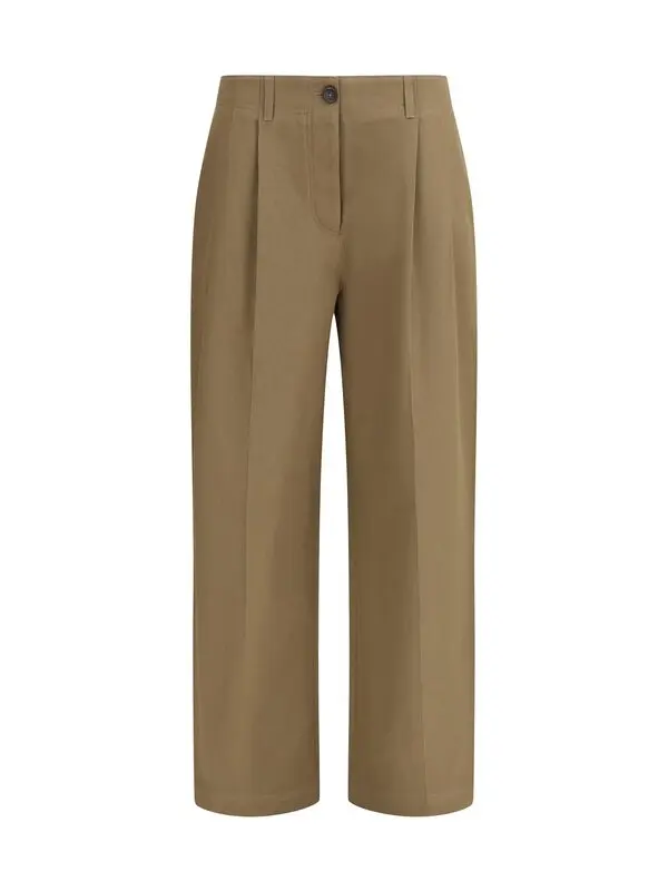 TOTEME Straight-leg Trousers In Organic Cotton - Brown
