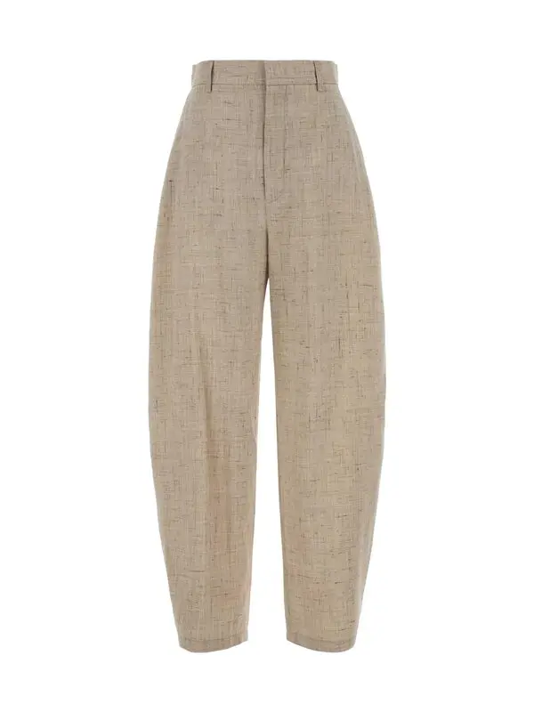 Moschino Melange Sand Jersey Wide-leg Pant - Brown