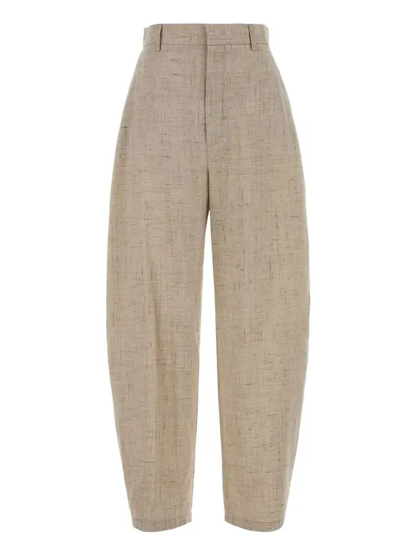 Moschino Melange Sand Jersey Wide-leg Pant - Brown