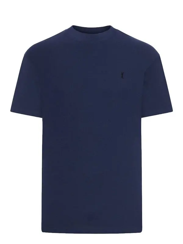Saint Laurent Oversized Cassandre T-shirt In Cotton Pique - Multicolor
