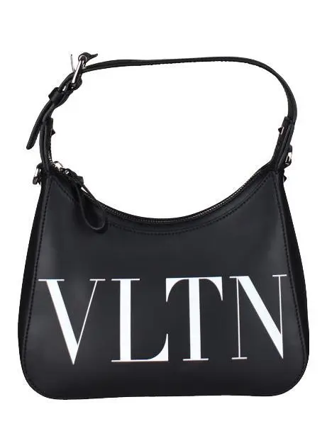 Valentino Garavani Leather Vltn Hobo Bag - Black