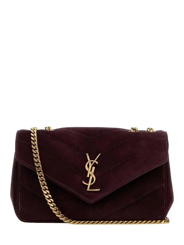 Saint Laurent Small Loulou Shoulder Bag - Purple