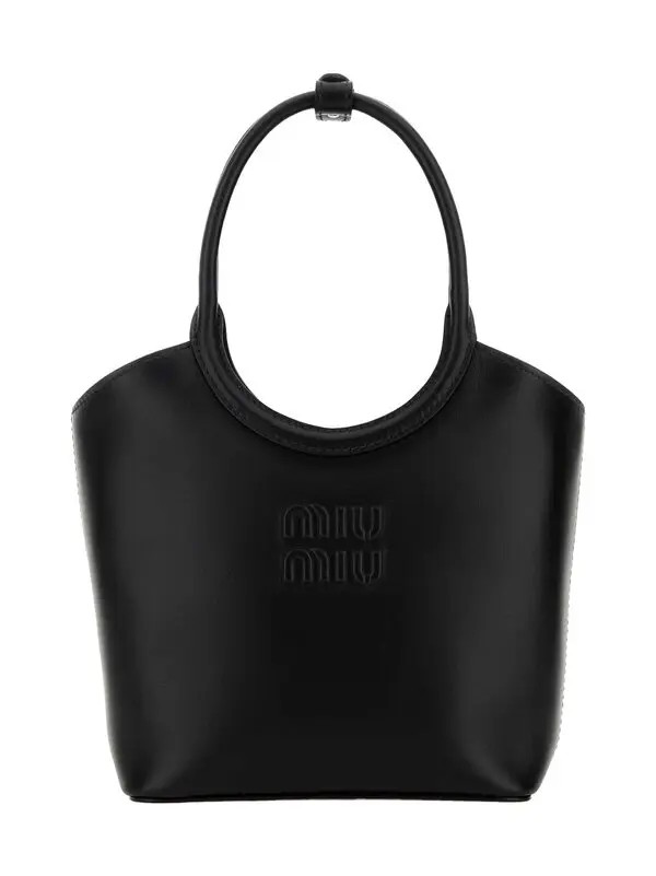 Miu Miu Leather Ivy Handbag - Black