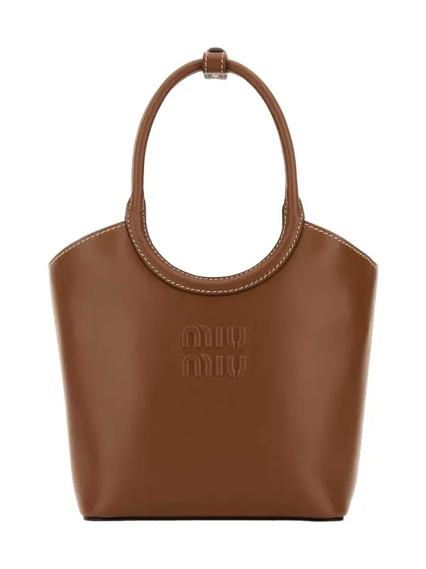 Miu Miu Caramel Leather Ivy Handbag - Brown