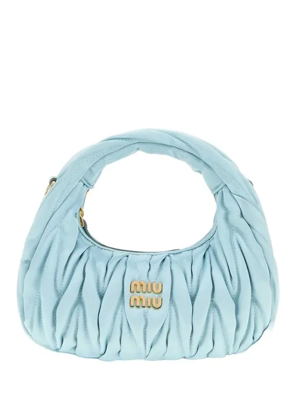Miu Miu Pastel Light Satin Mini Wander Handbag - Blue