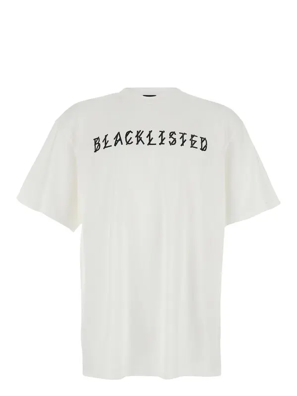 44 LABEL GROUP Crew Neck T-shirt With Logo On The Front And Maxi Logo On The Back In Cotton For - White