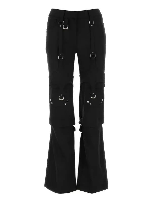 Off-White Stretch Polyester Blend Cargo Pants - Black