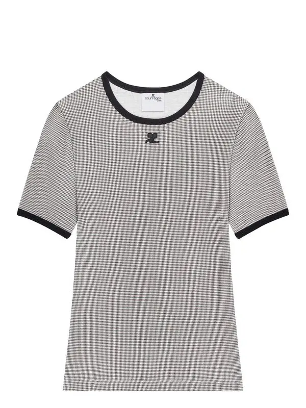 COURREGES Signature Contrast T-shirt - Black