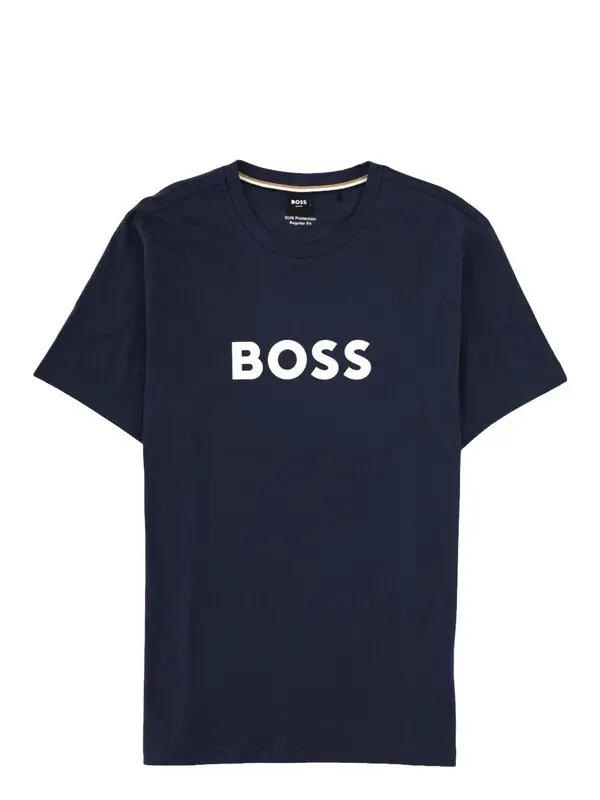 BOSS T-shirt Con Logo - Blue