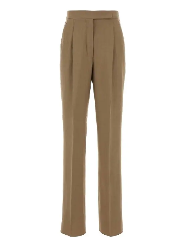 Max Mara Beige Hemp Abate Pant - Brown