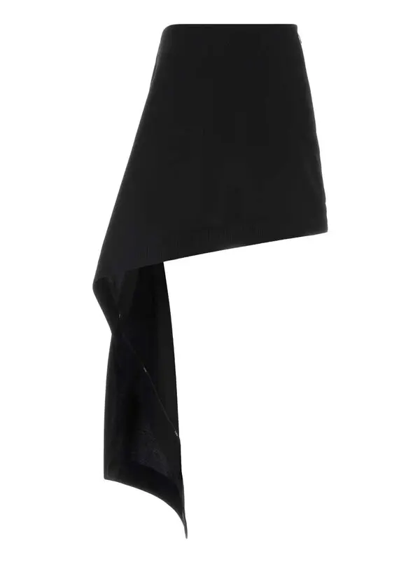 Loewe Wool Mini Skirt - Black