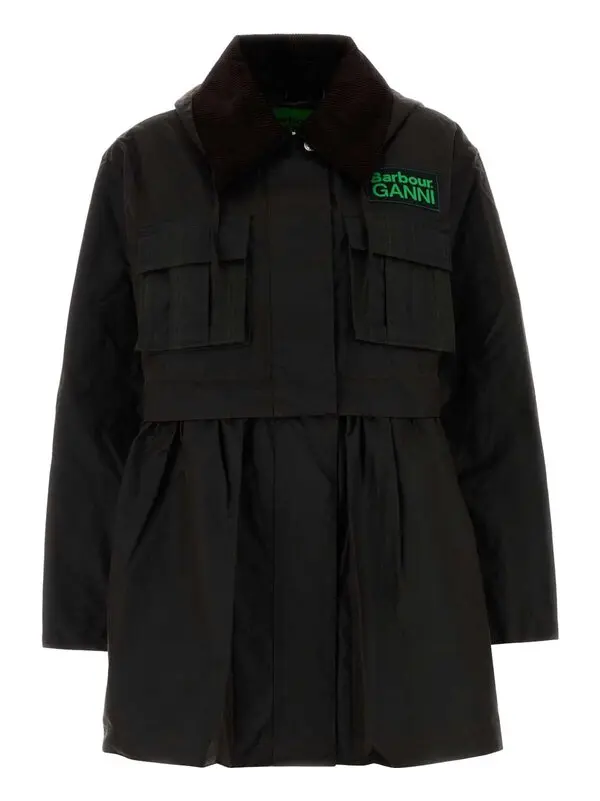 BARBOUR X GANNI Dark Cotton Jacket - Brown
