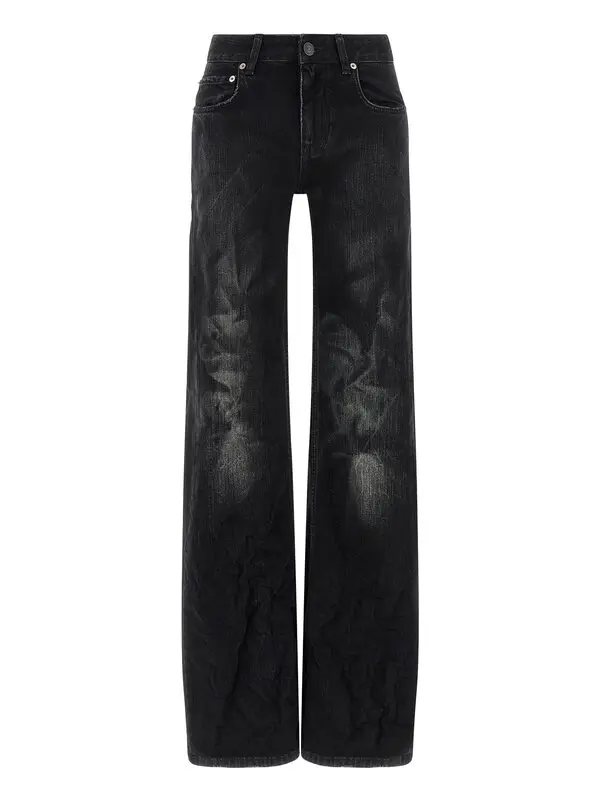 Balenciaga Wide Leg Jeans - Black