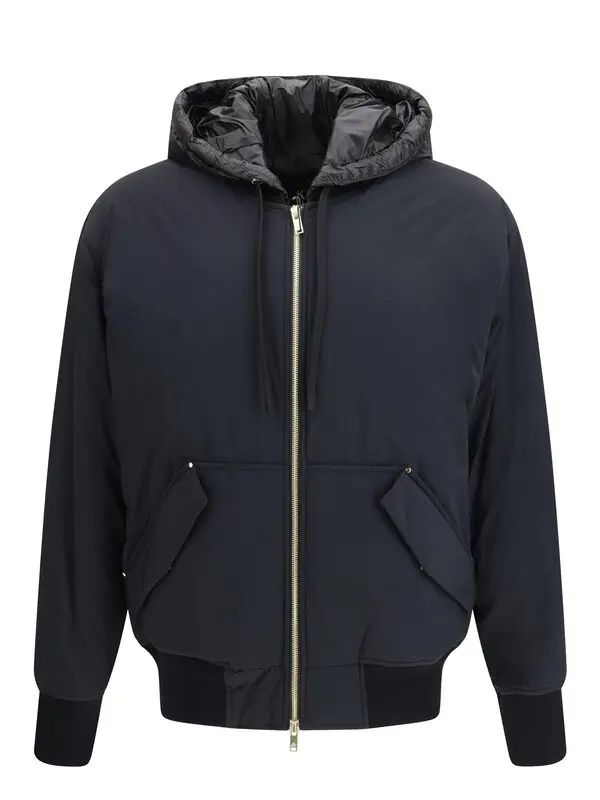 Moose Knuckles Brixton Bomber Jacket With Down Insulation And Waterproof Finish - Black