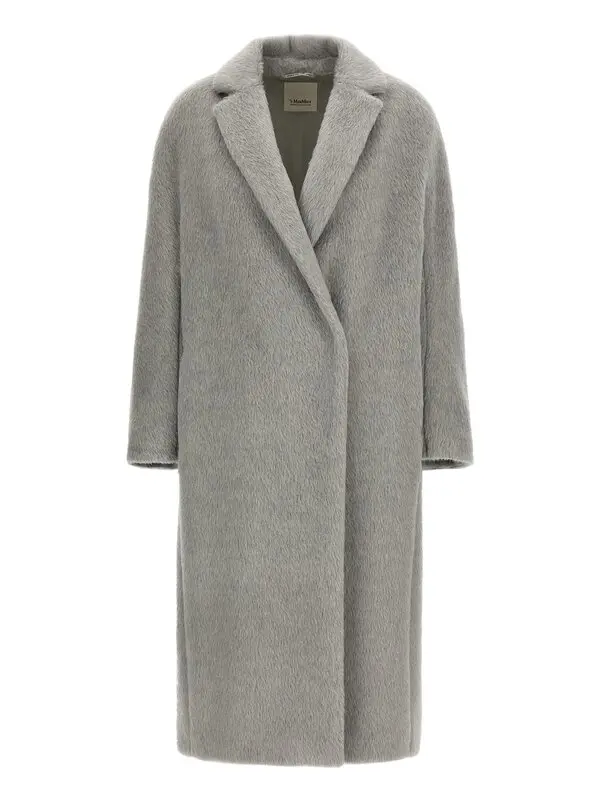 Max Mara Giorgia Long Wool Alpaca Cashmere Coat - Gray
