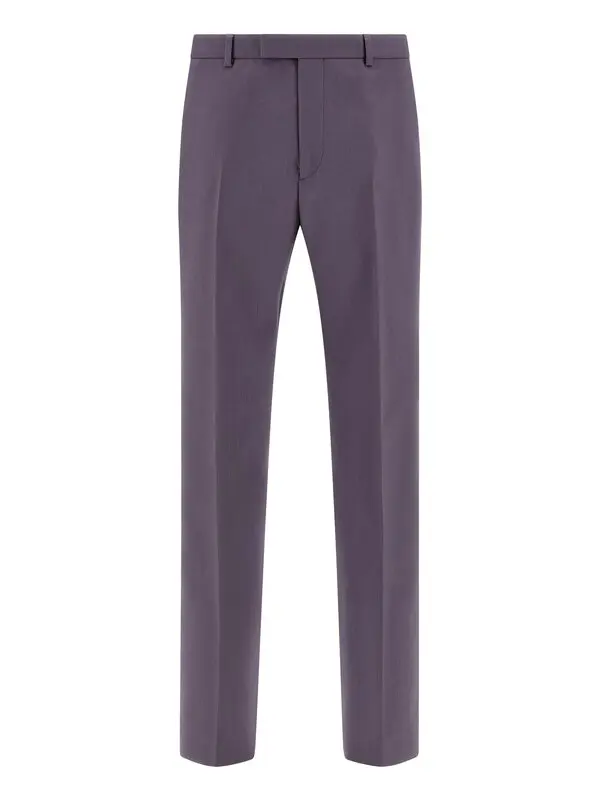 Gucci Wool Tailored Trousers - Purple