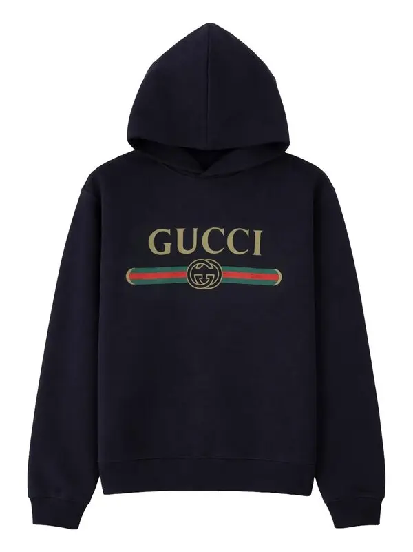 Gucci Logo Hoodie - Blue