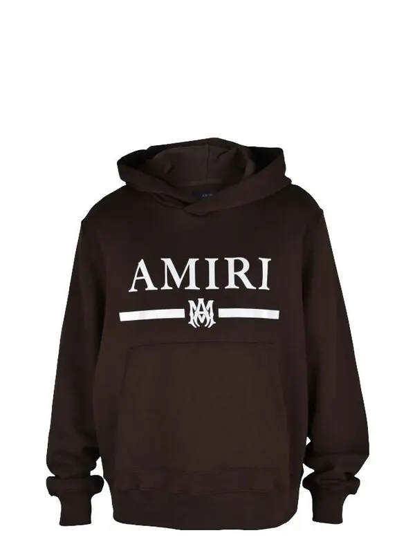 Amiri Cotton Hooded Sweatshirt With Logo Print - Brown