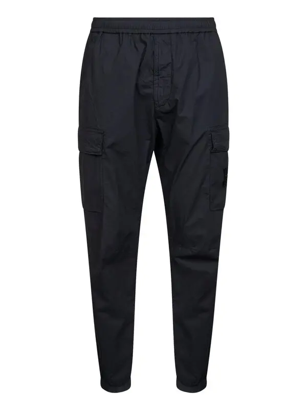 Stone Island Blue Parachute Canvas Cargo Trousers - Multicolor