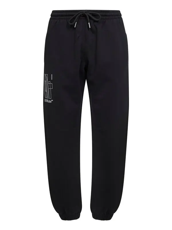 Off-White Black Cotton Fleece Sweatpants - Multicolor