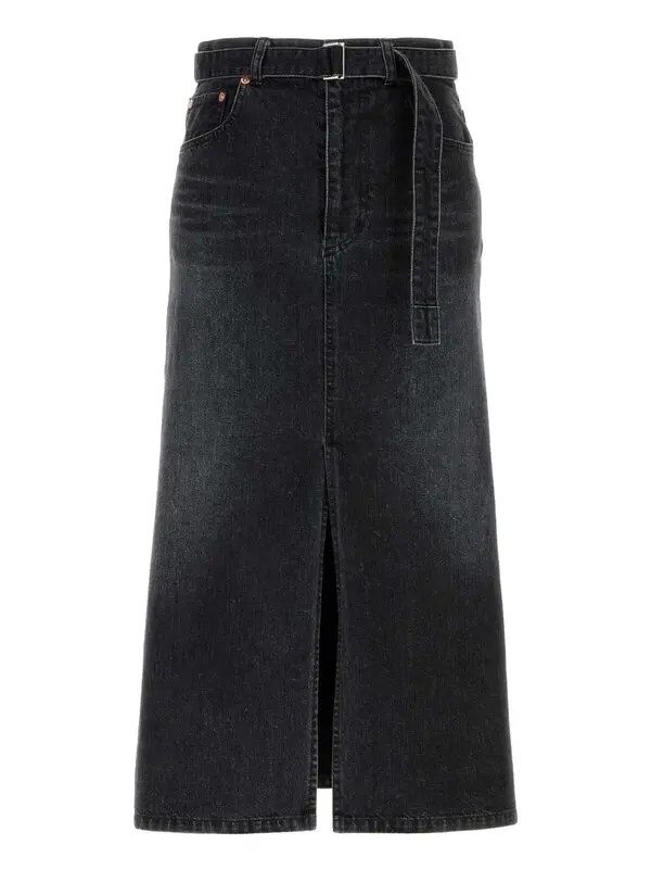 Sacai Denim Skirt - Black