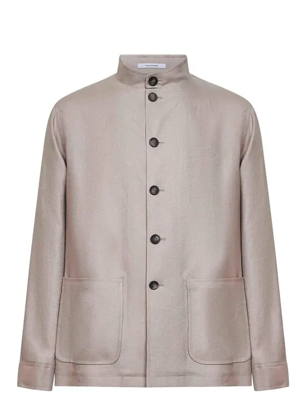 Tagliatore Dove Grey Linen Tempest Single-breasted Jacket - Multicolor