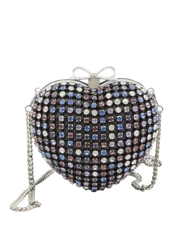SELF-PORTRAIT Crystal Embellished Clutch - Multicolor