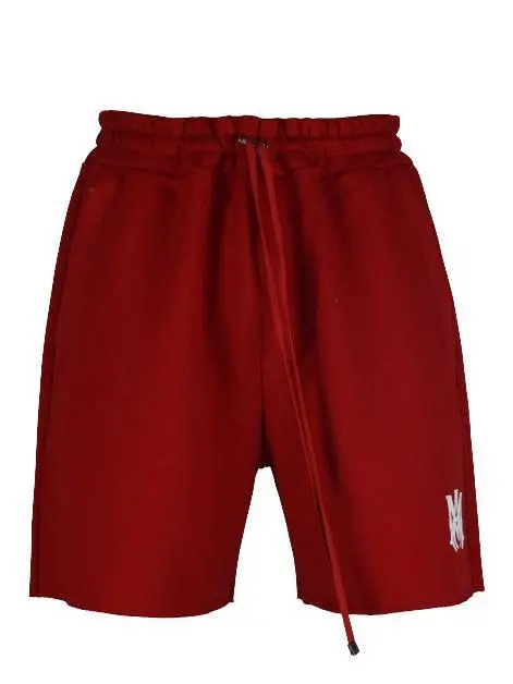 Amiri Cotton Logo Drawstring Shorts - Red