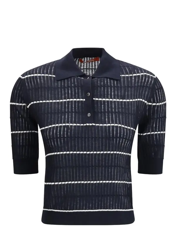 Max Mara Wool And Silk Polo - Blue