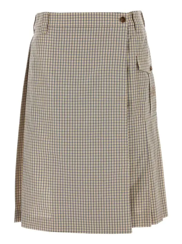 Miu Miu Embroidered Nylon Blend Skirt - Multicolor