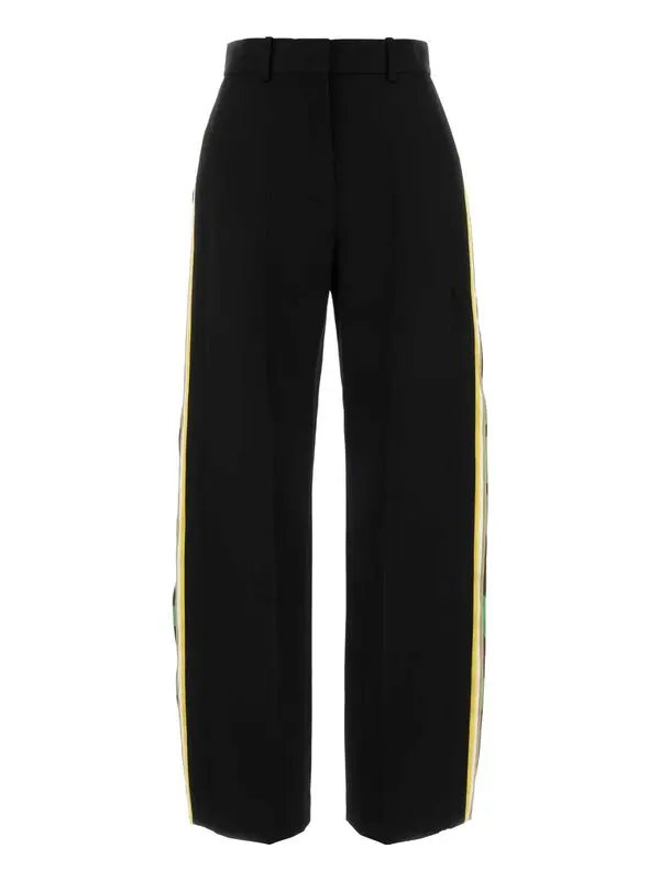 Loewe Twill Wool Blend Pants - Black