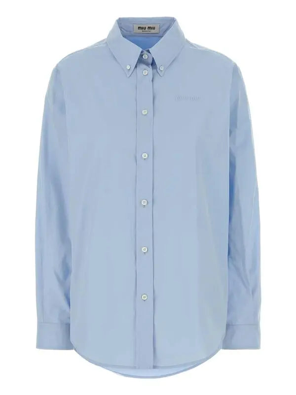 Miu Miu Light Poplin Shirt - Blue