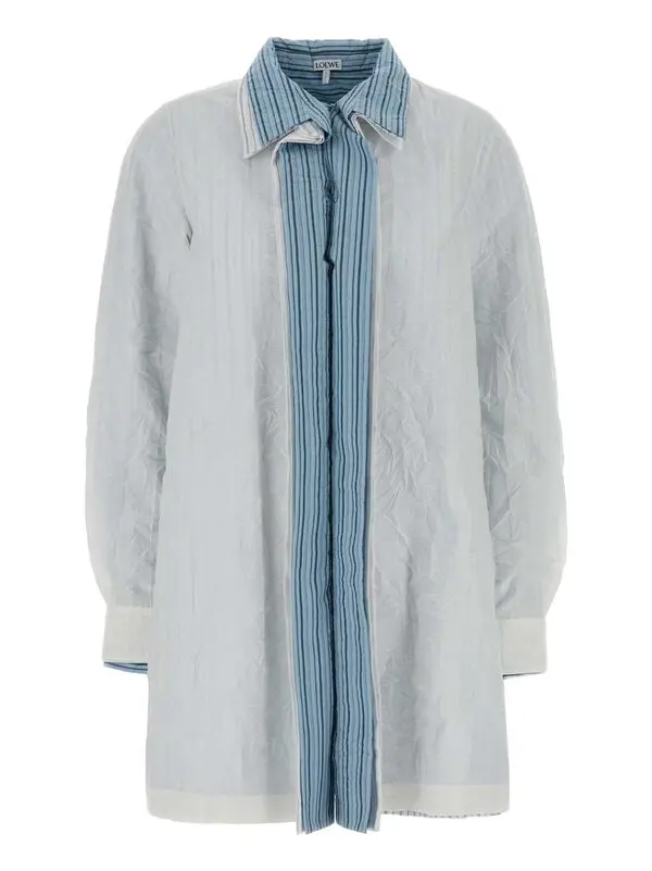 Loewe Cotton Blend Shirt Dress - White
