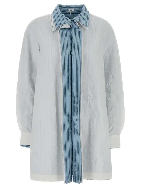 Loewe Cotton Blend Shirt Dress - White