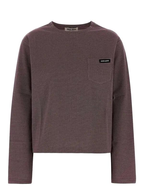 Miu Miu Two-tone Jersey T-shirt - Multicolor