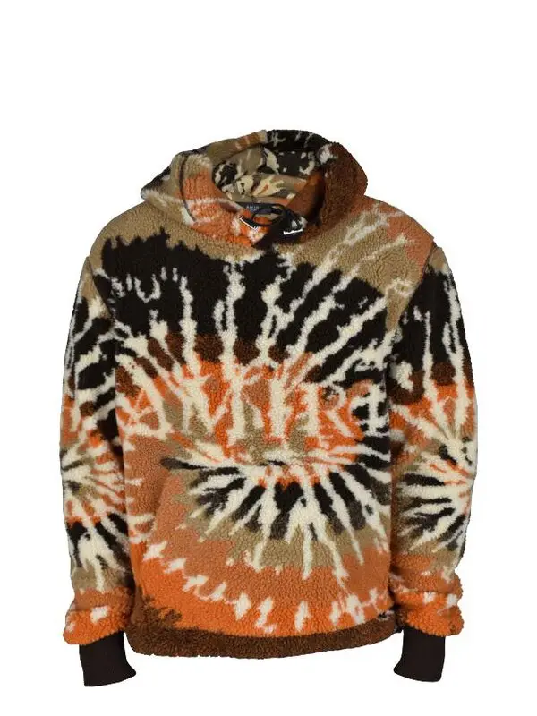 Amiri Tie-dye Fleece Hoodie - Orange