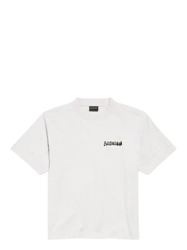 Balenciaga Short Sleeve Crewneck T-shirt - Multicolor