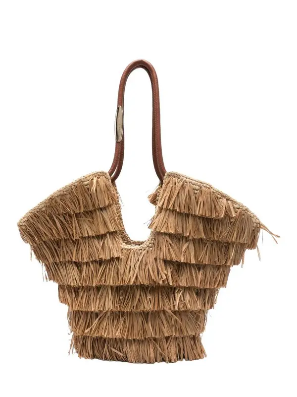 Zimmermann Goldentime Raffia Tote Bag - Multicolor