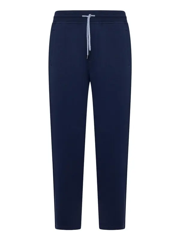 Brunello Cucinelli Cobalt Cotton Cashmere Trousers - Multicolor