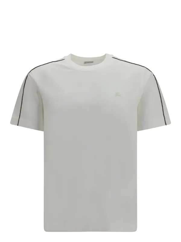 Burberry Cotton T-shirt With Embroidered Logo - White