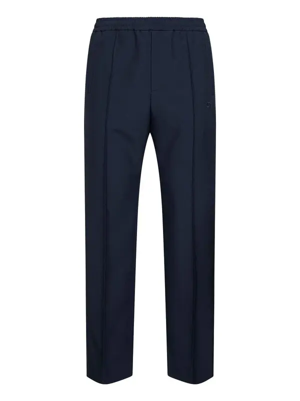 Gucci Dark Blue Technical Panama Sportswear Trousers - Multicolor