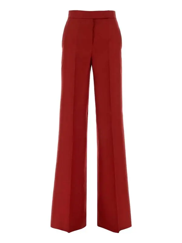 Max Mara Linen Palazzo Pants - Red